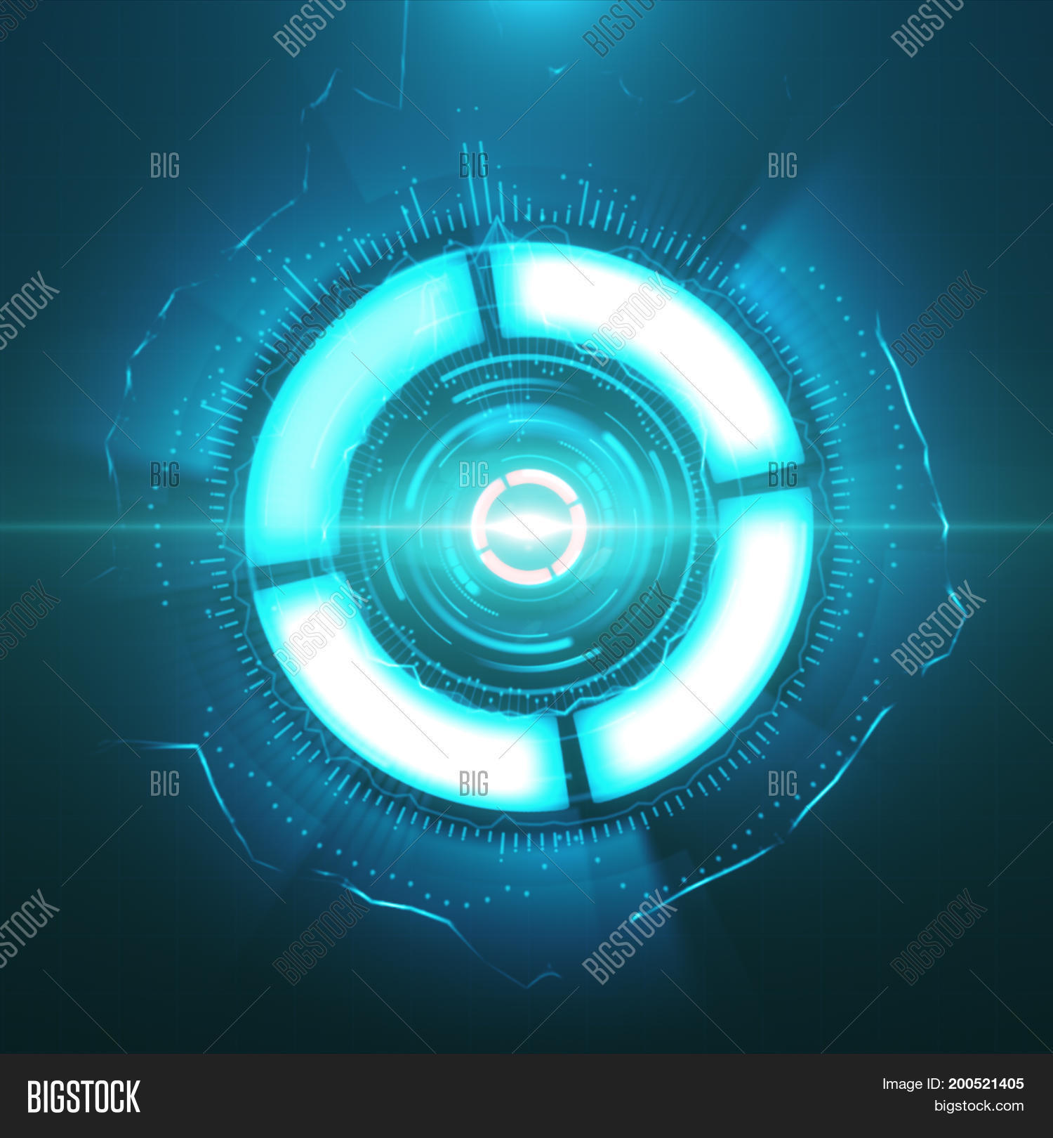 Sci-fi Futuristic Crosshair. Hud User Interface. Technology Background ...