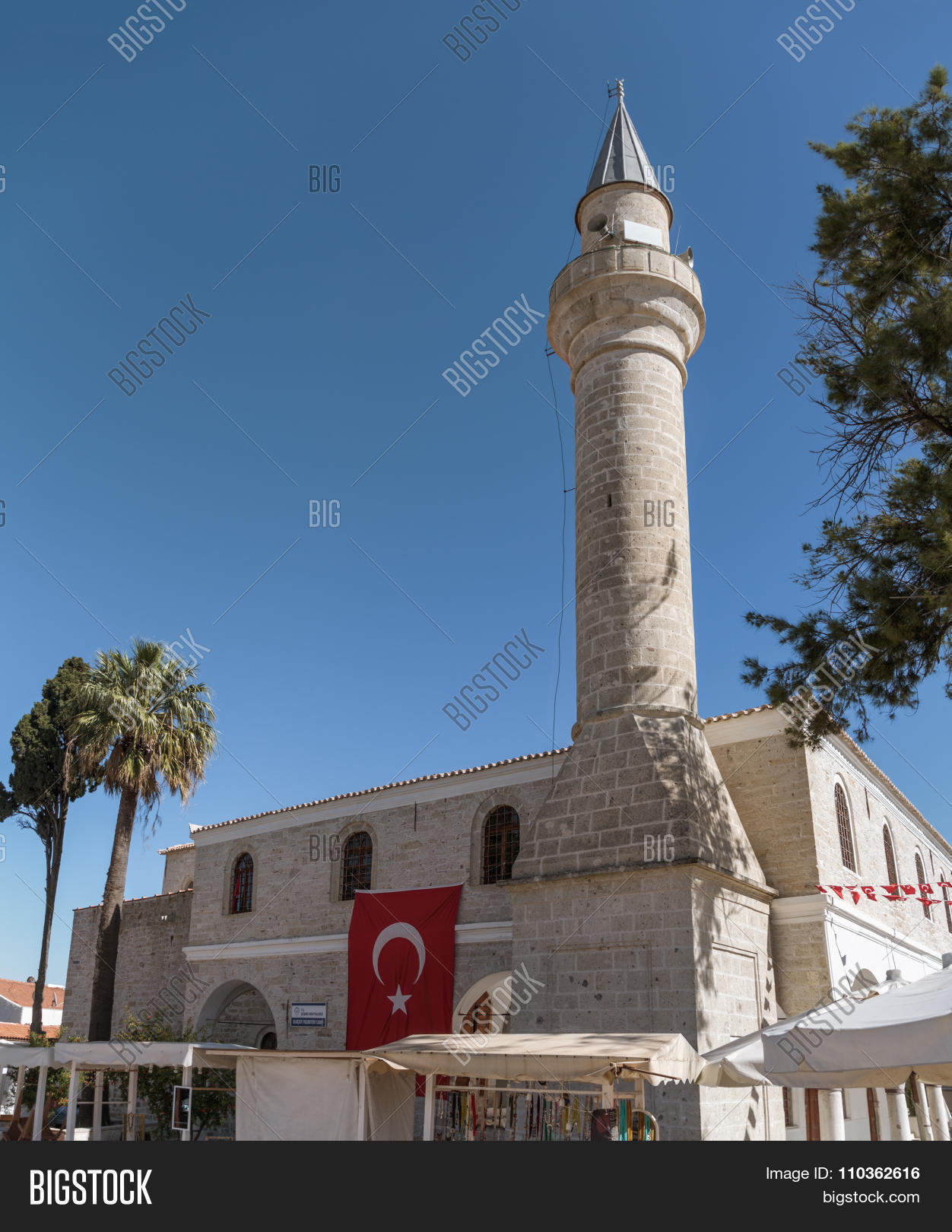 Old Marketplace Mosque Of Alacati Converted From Greek Orthodox Church ...