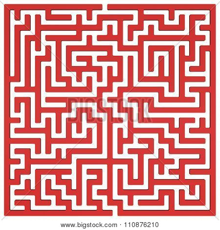 3D Maze. Labyrinth Shape Design Element. - Stock Image - Everypixel