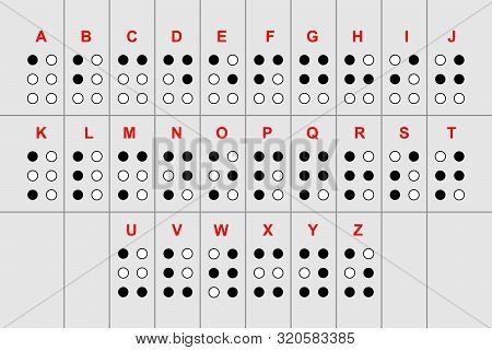 Braille Is A Tactile Writing System. Alphabet Letters Font image ...