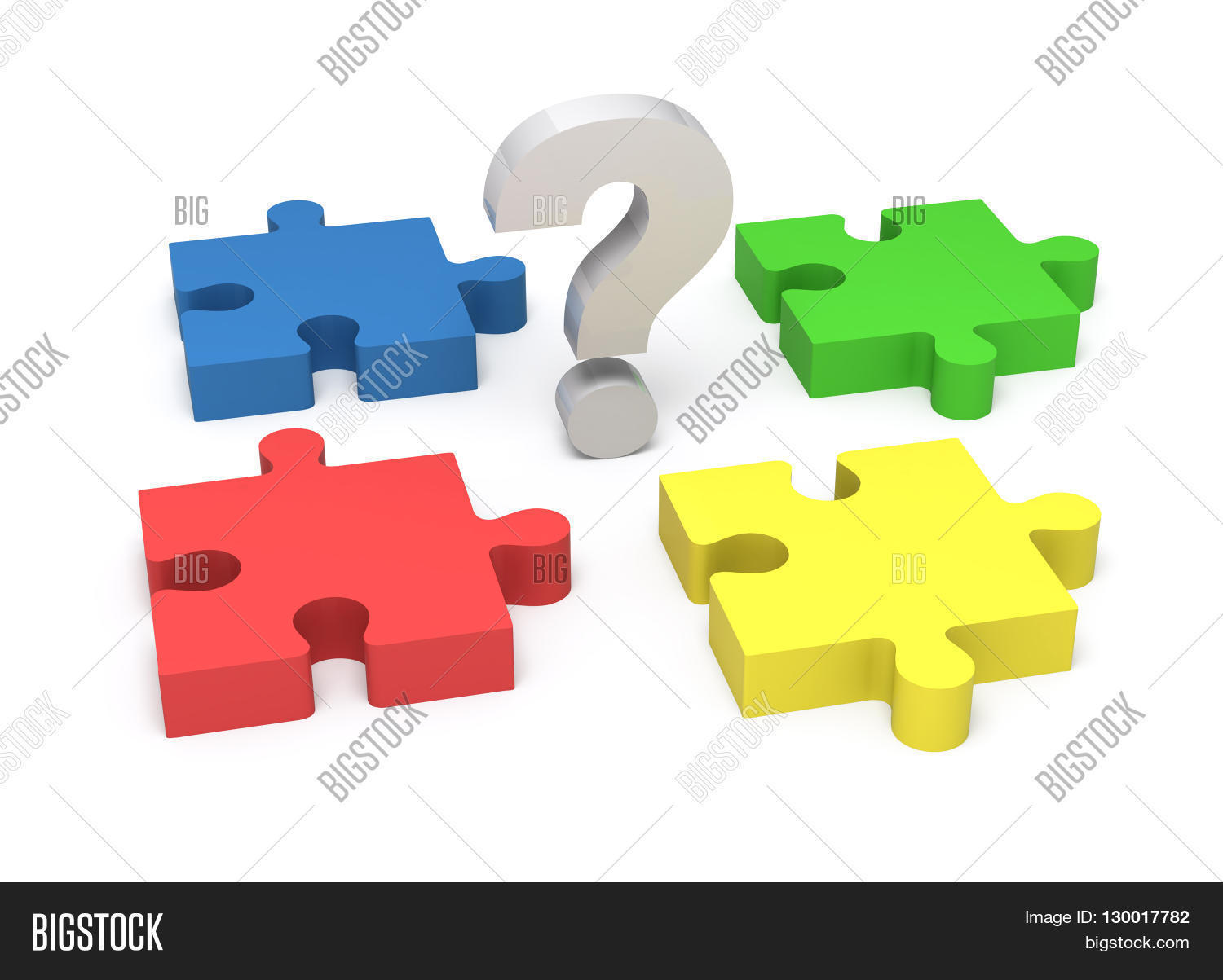 3D Puzzle And Question Mark. Concept Solution. image & stock photo ...