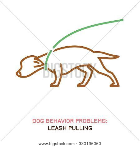 Dog Behavior Problem Icon. Domestic Animal Or Pet Language. Aggressive ...
