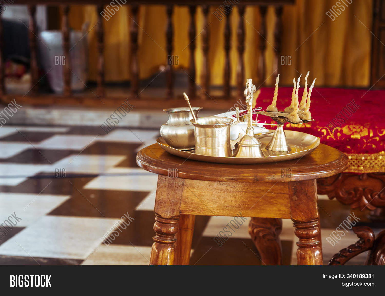 Objects For Worship The Deities In The Indian Culture Called Arati ...