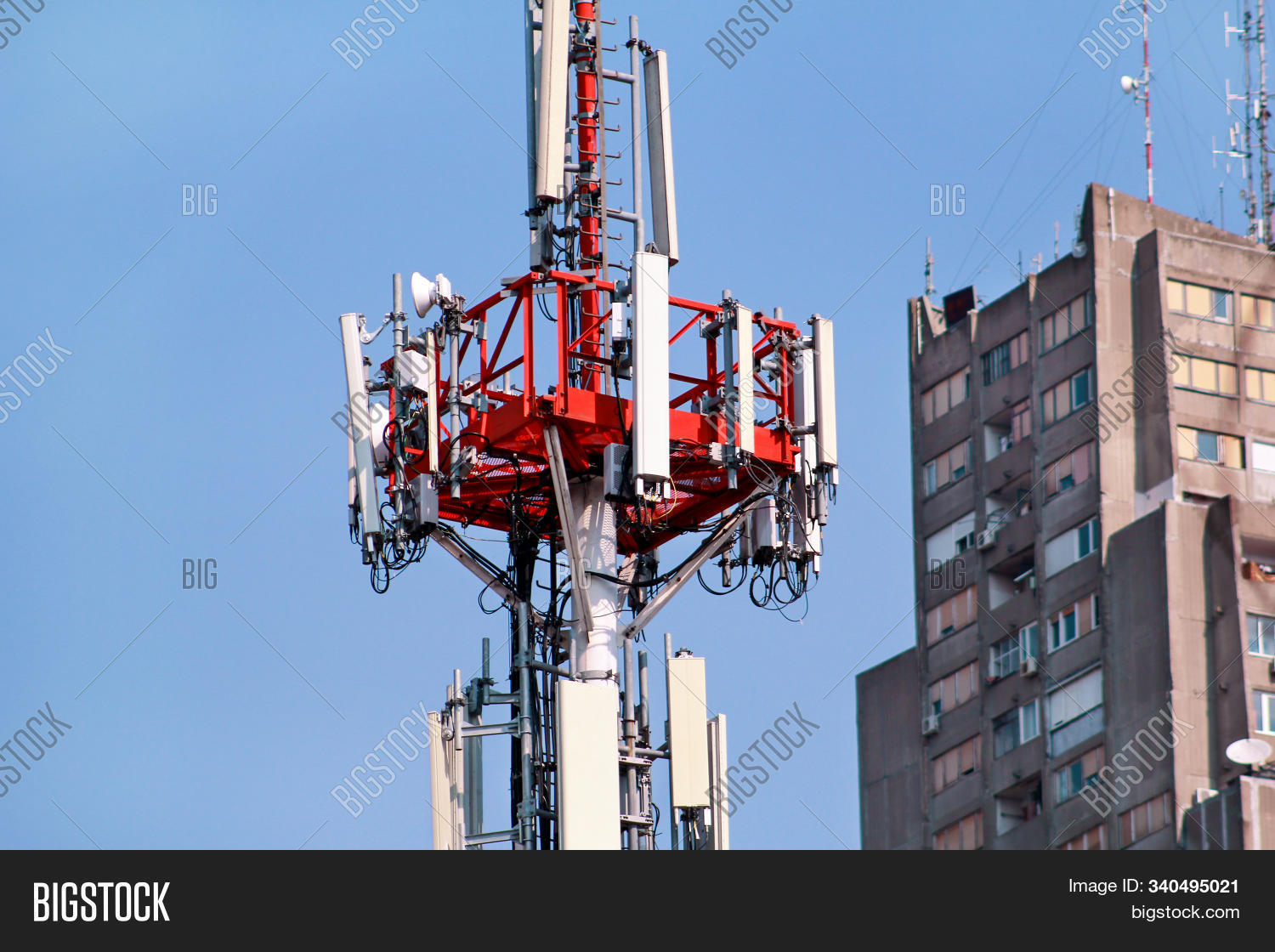 Telecommunication Network Repeaters, Base Transceiver Station. Tower ...