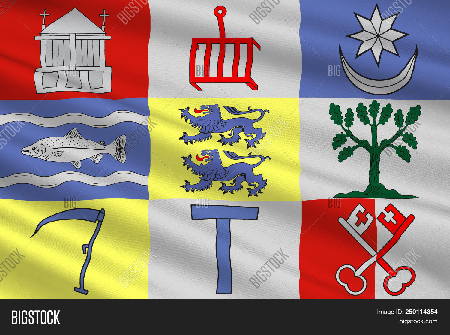 Flag Of Angeln Is A Small Peninsula Within The Larger Jutland Peninsula ...