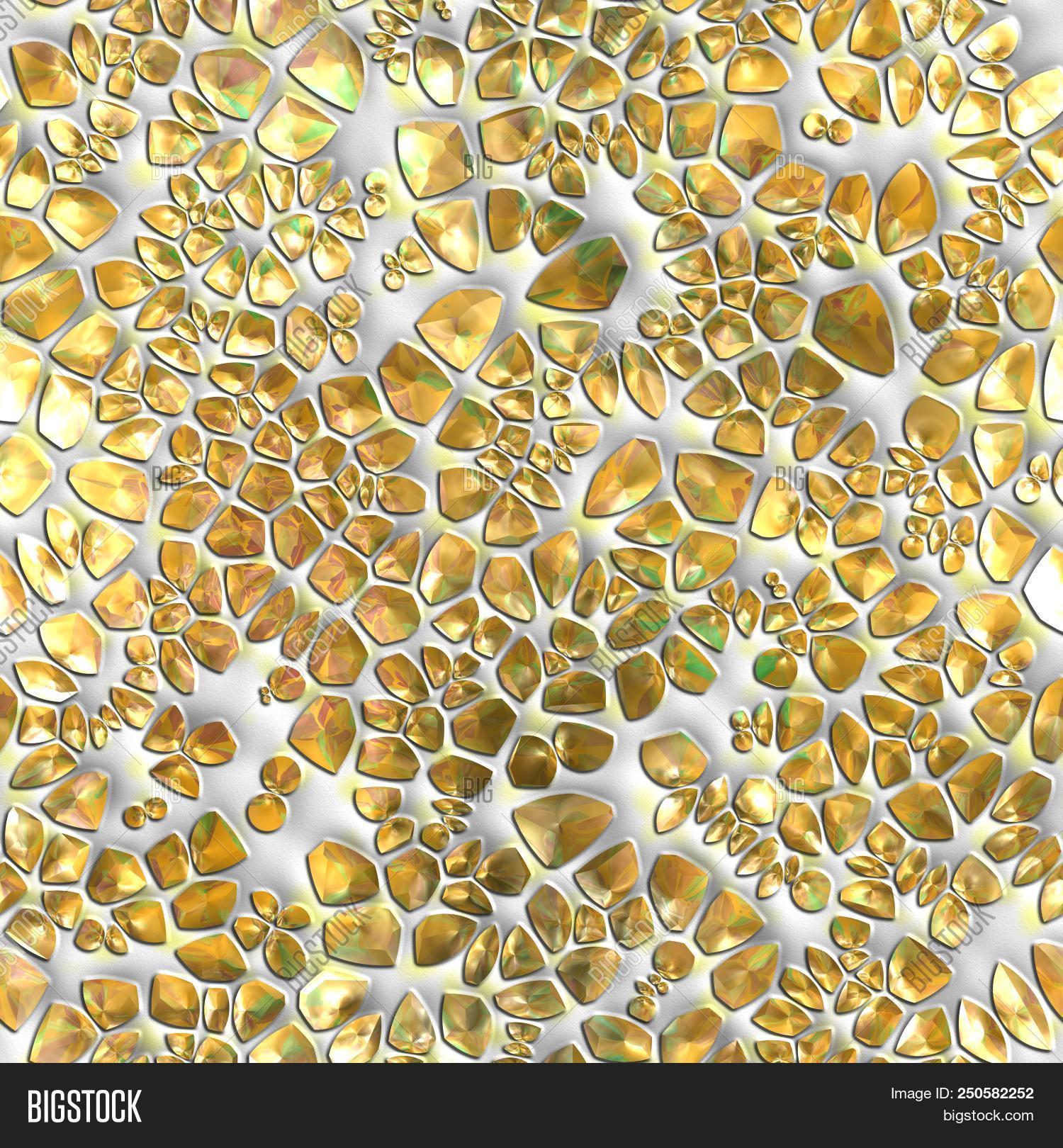 Continuous Rhinestone Crystal Pattern - Seamless Polychrome Glass ...