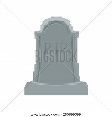 Grave Pixel Art. Tomb 8 Bit. Gravestone Halloween. Rip Cemetery Vector ...