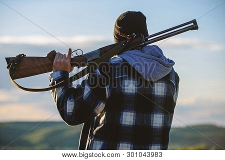 Hunting Masculine Hobby Leisure Concept. Brutality And Masculinity ...