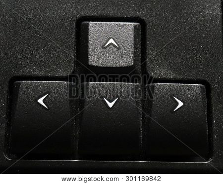 This Is A Close Up Photograph Of Arrow Keys On Keyboard, Showing Left ...