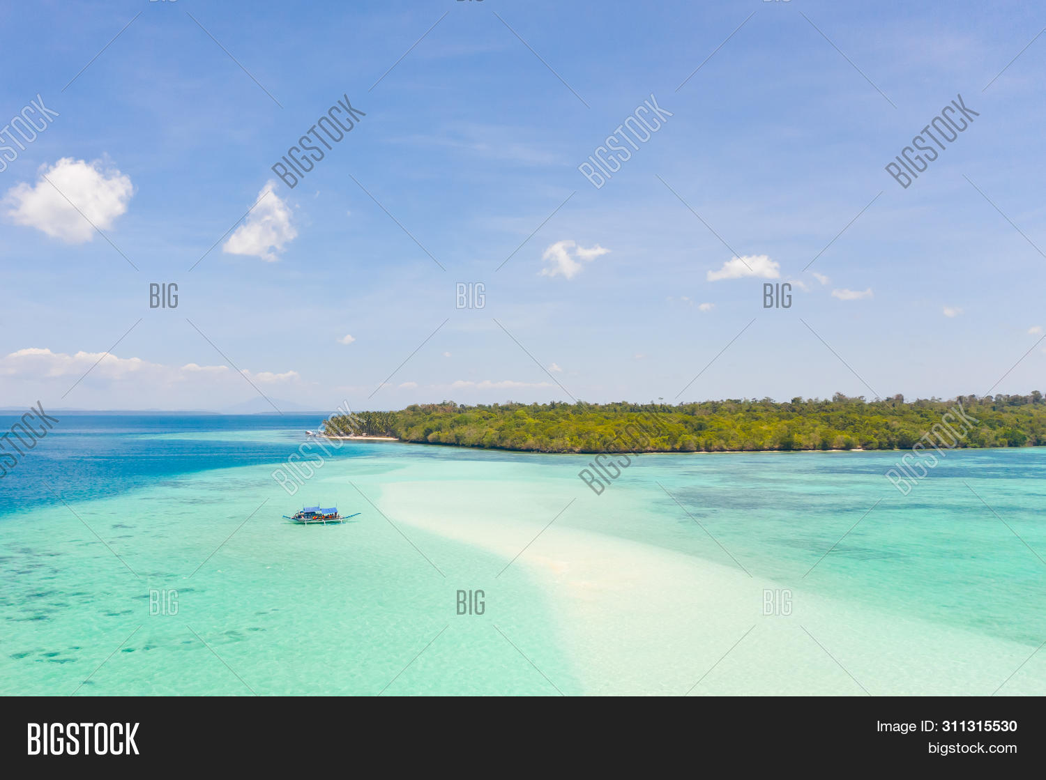 Mansalangan Sandbar, Balabac, Palawan, Philippines. Tropical Islands ...