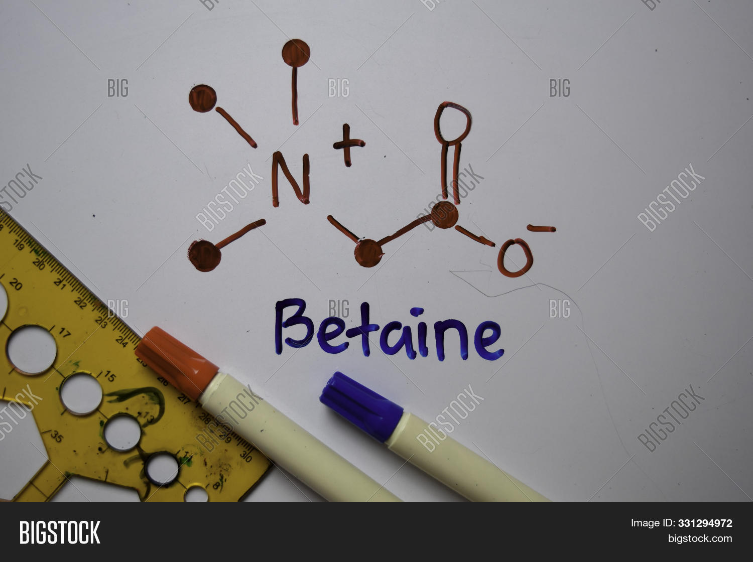 Betaine Molecule Write On The White Board. Structural Chemical Formula ...