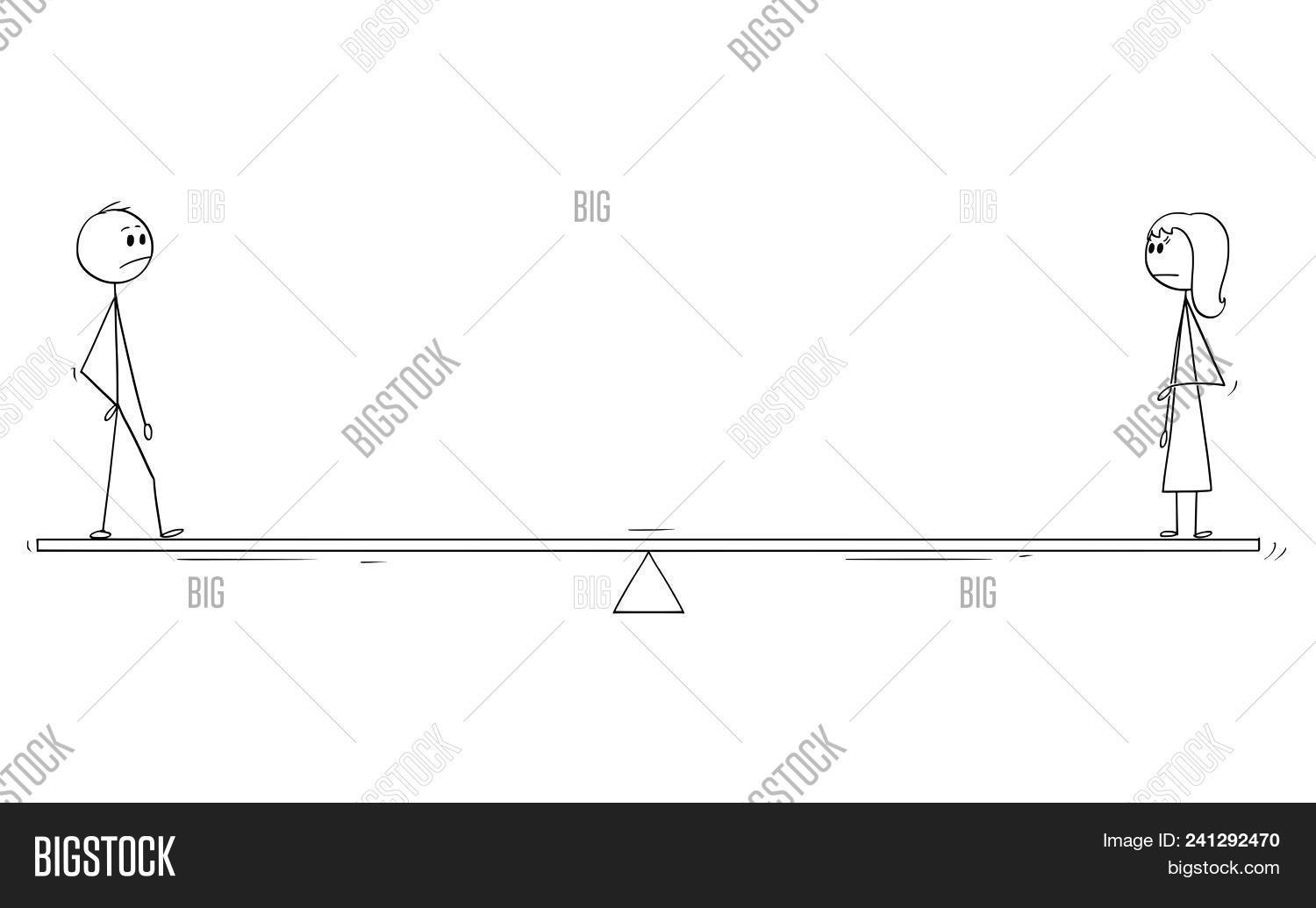 Cartoon Stick Man Drawing Conceptual Illustration Of Man And Woman ...