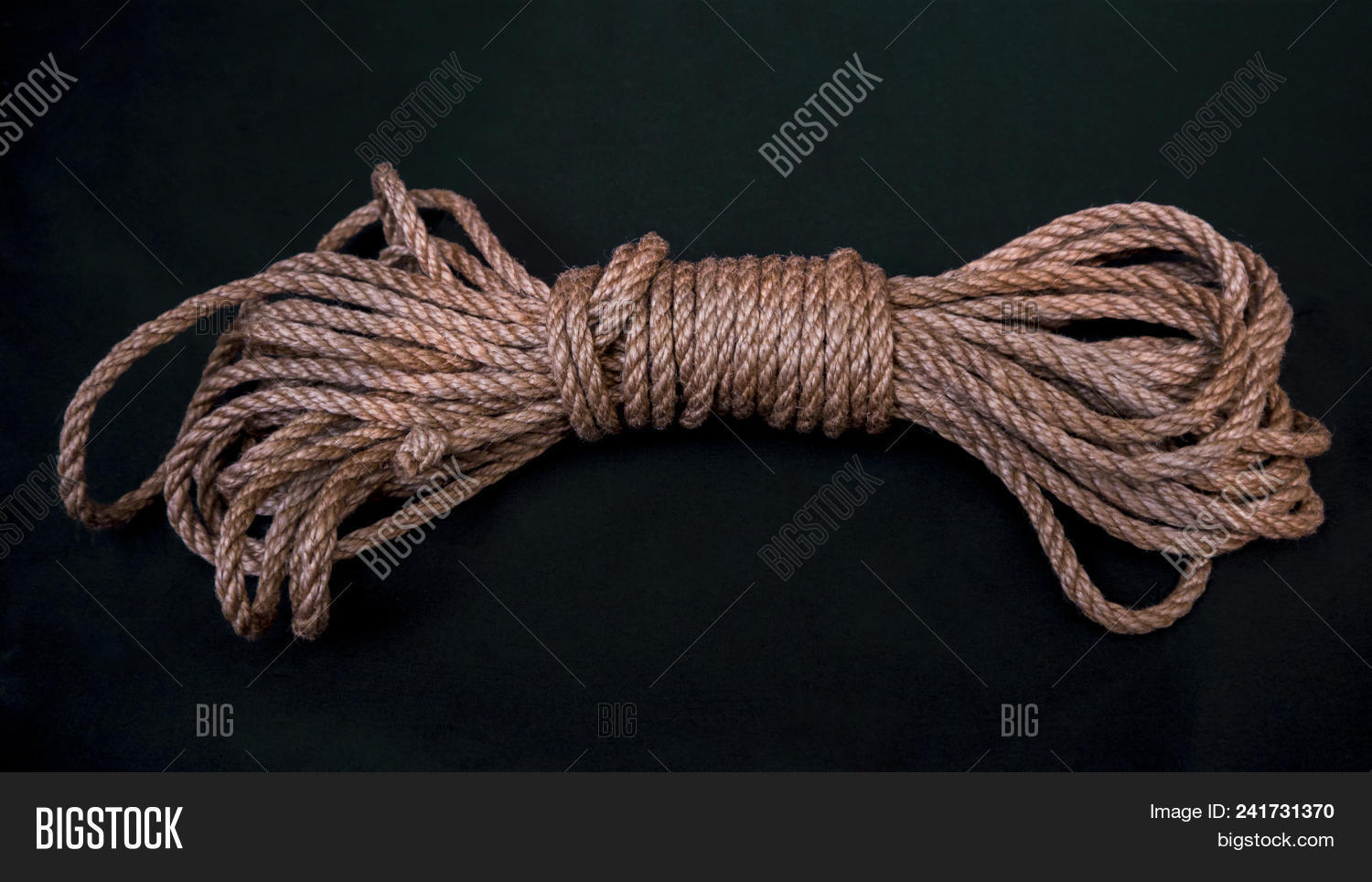 Jute Bondage Rope In A Skein For Shibari image & stock photo. 241731370