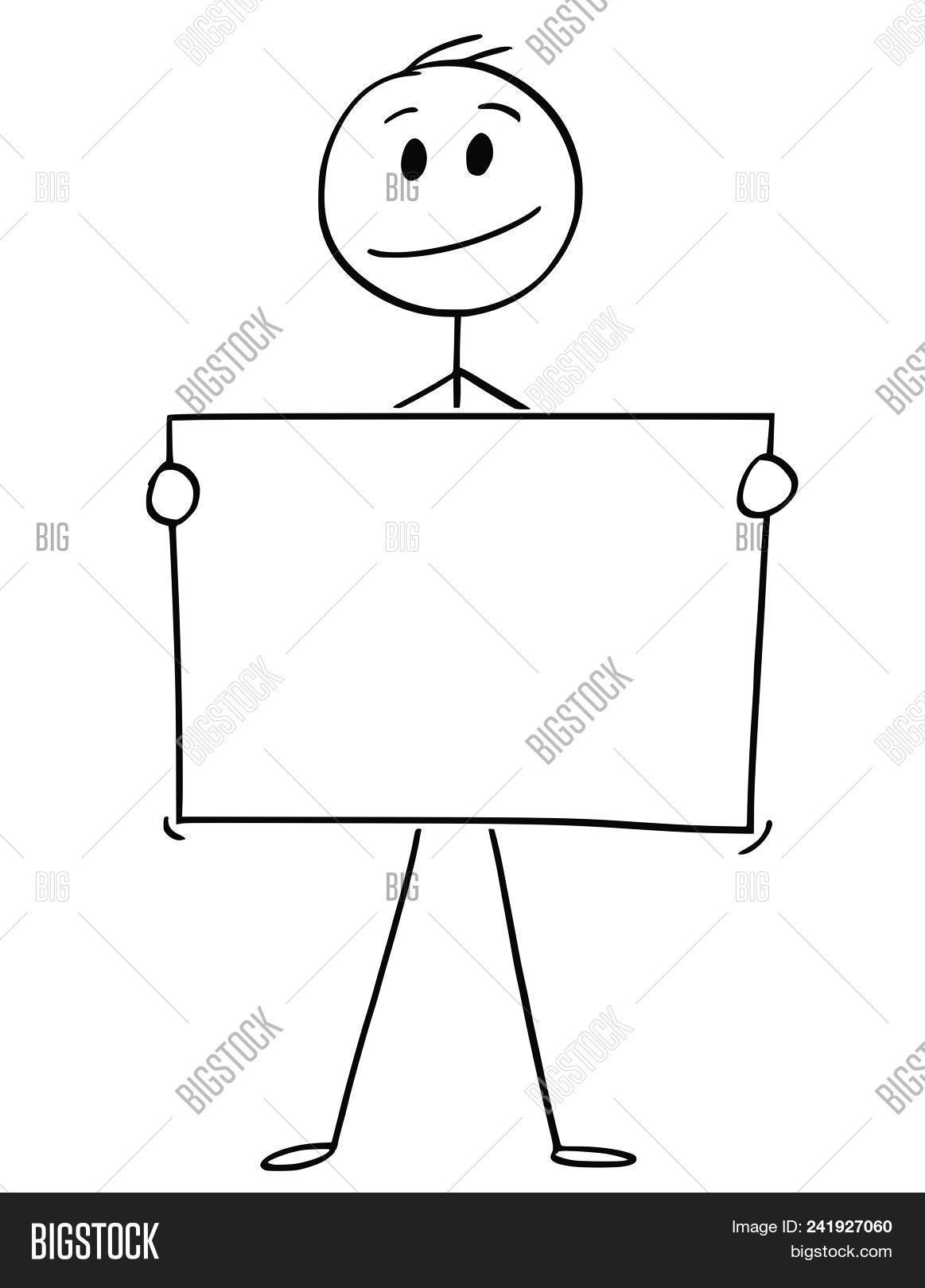 Cartoon Stick Man Drawing Conceptual Illustration Of Businessman ...