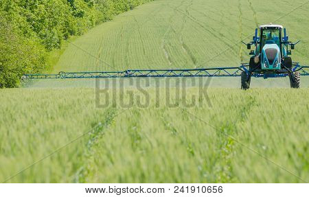 Agricultural Sprayers, Spray Chemicals On Young Wheat.spraying ...