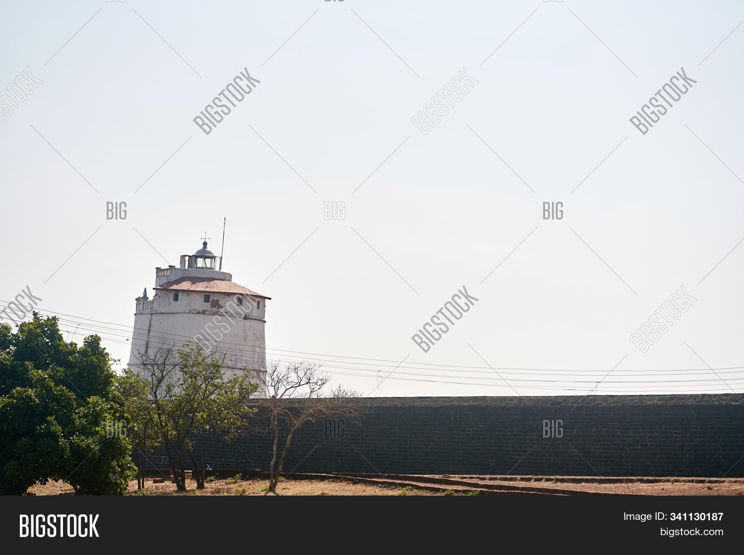 Aguada Fort In India, Goa. Fort Aguada Lighthouse. image & stock photo ...
