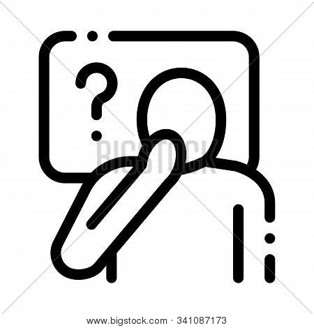 Man Question Mark Frame Icon Vector. Outline Man Question Mark Frame ...