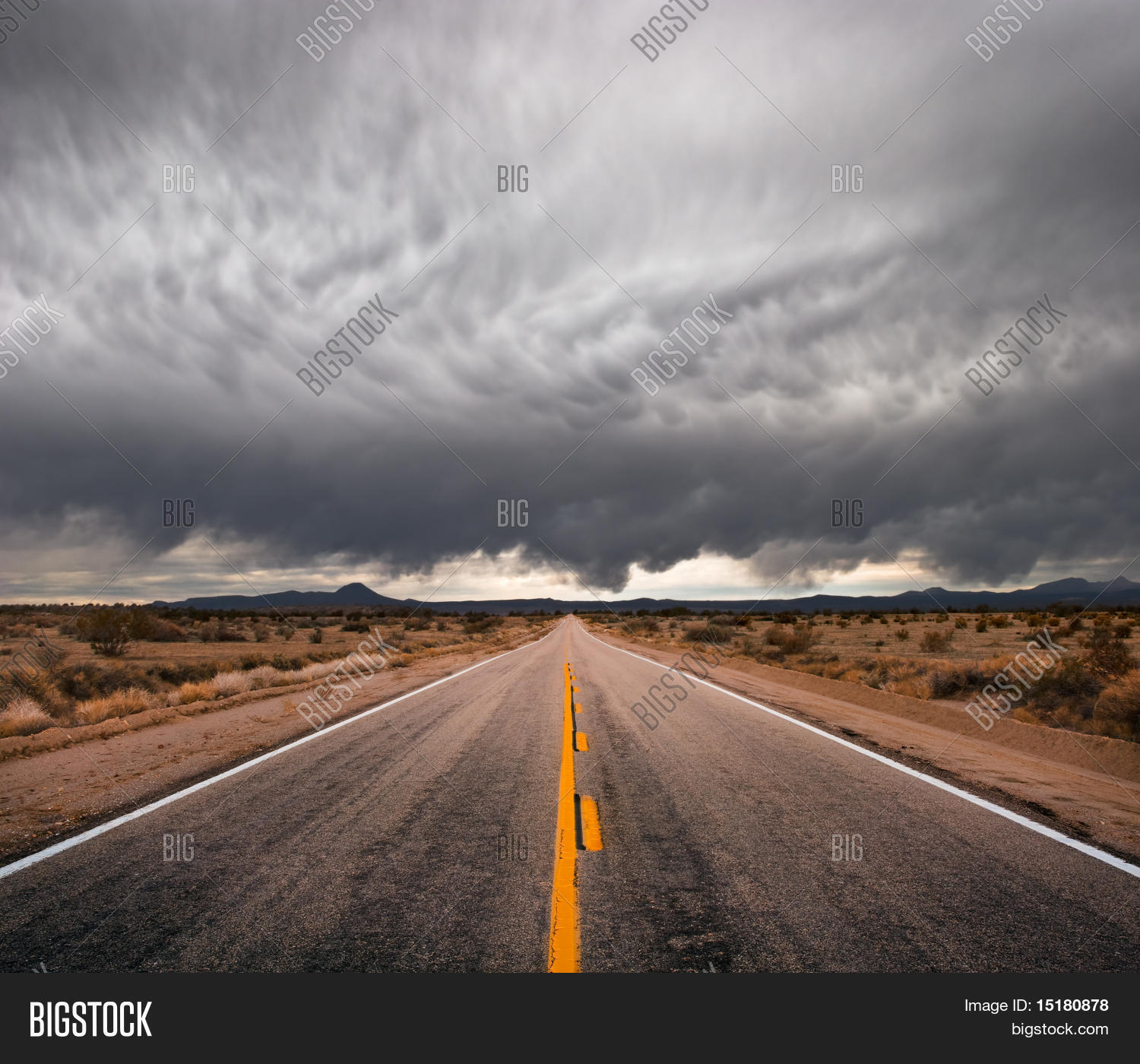 Stormy Road image & stock photo. 15180878
