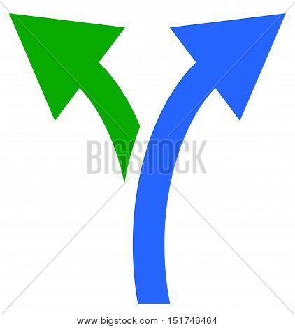 Two Way Arrow Symbol, Arrow Icon. Curved Arrows Left And Right image ...