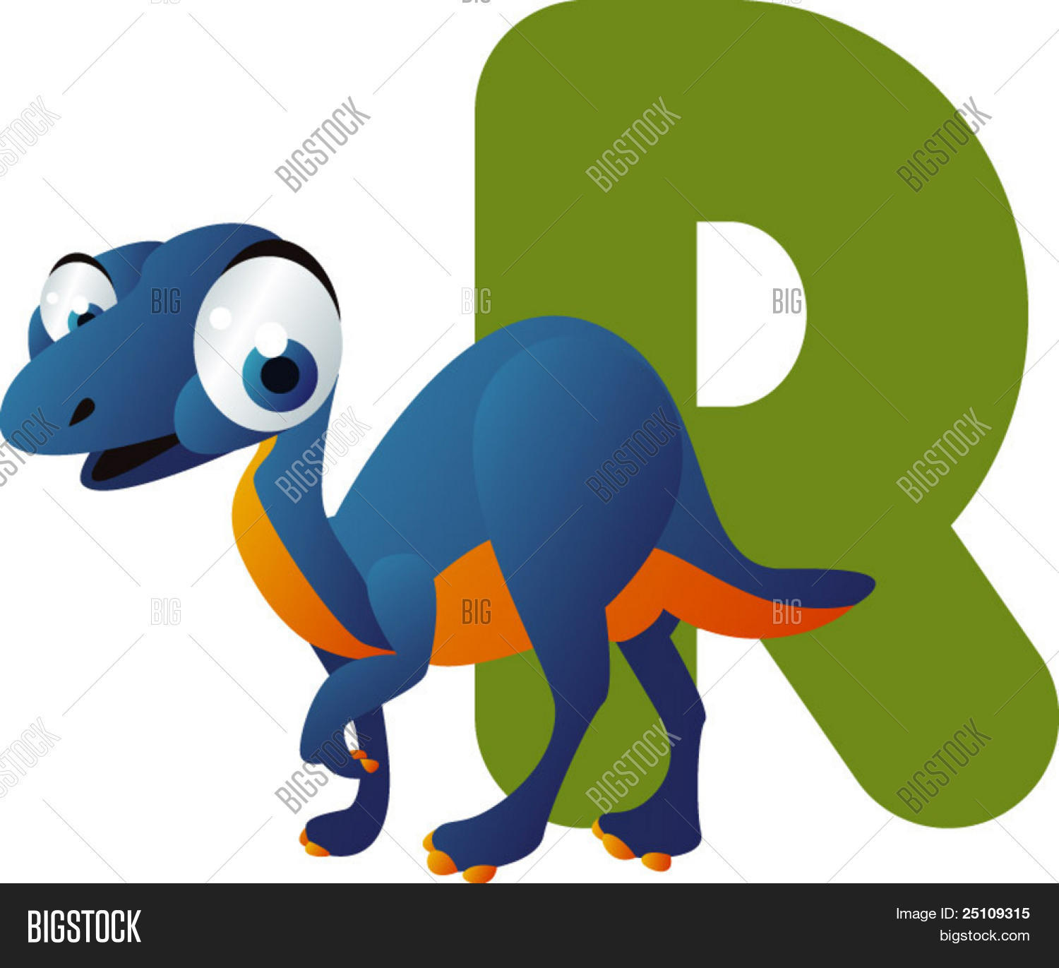 vector dino alphabet: R is for riojasaurus image & stock photo. 25109315