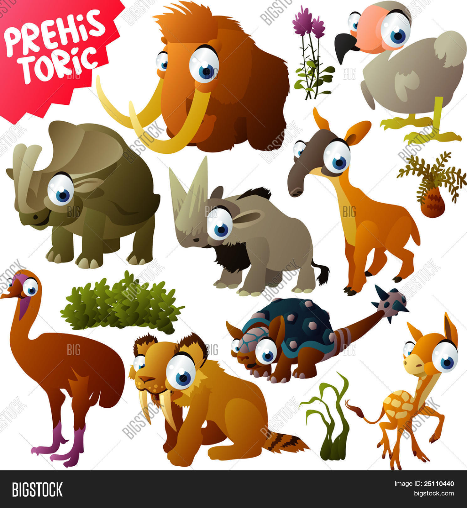 vector prehistoric animals image & stock photo. 25110440