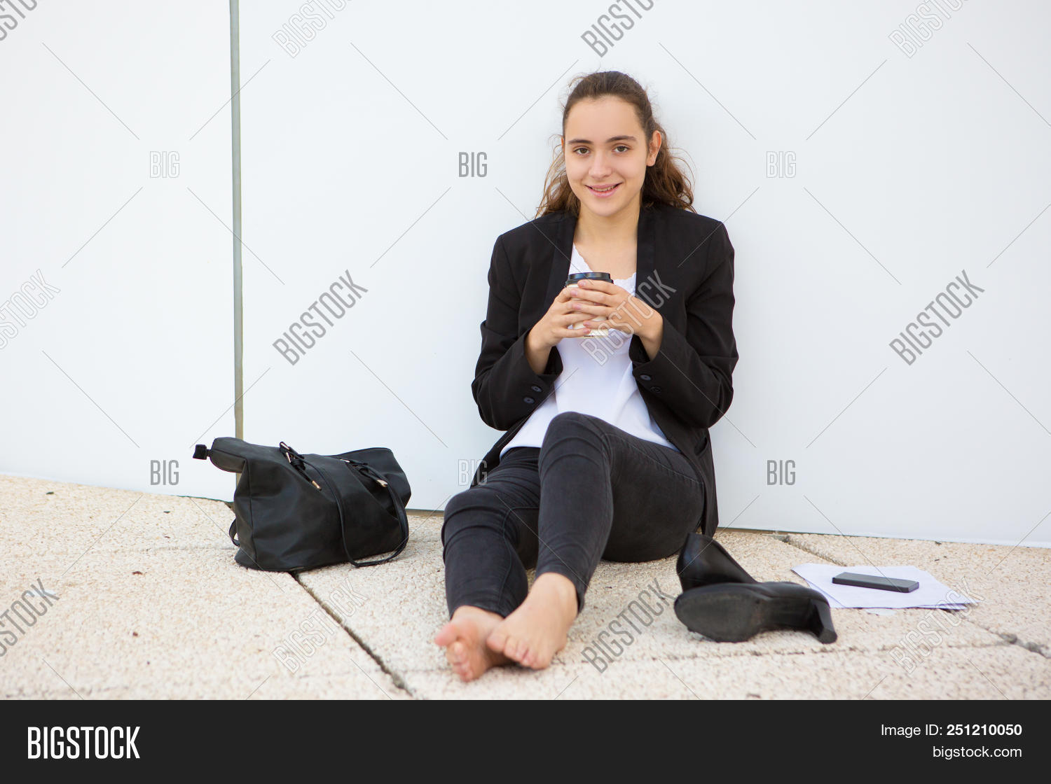Cheerful Young Female Employee Fed Up With Office Dress Code. Positive ...