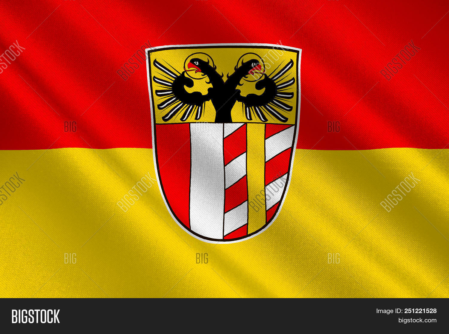 Flag Of Swabia Is One Of The Seven Administrative Regions Of Bavaria ...