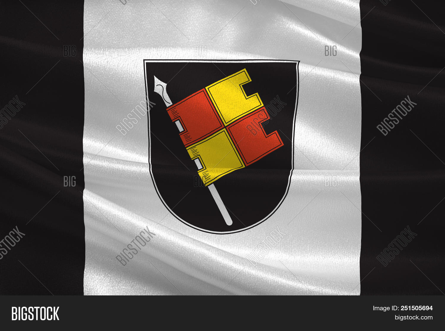 Flag Of Wurzburg Is A City In The Region Of Franconia, Northern Bavaria ...