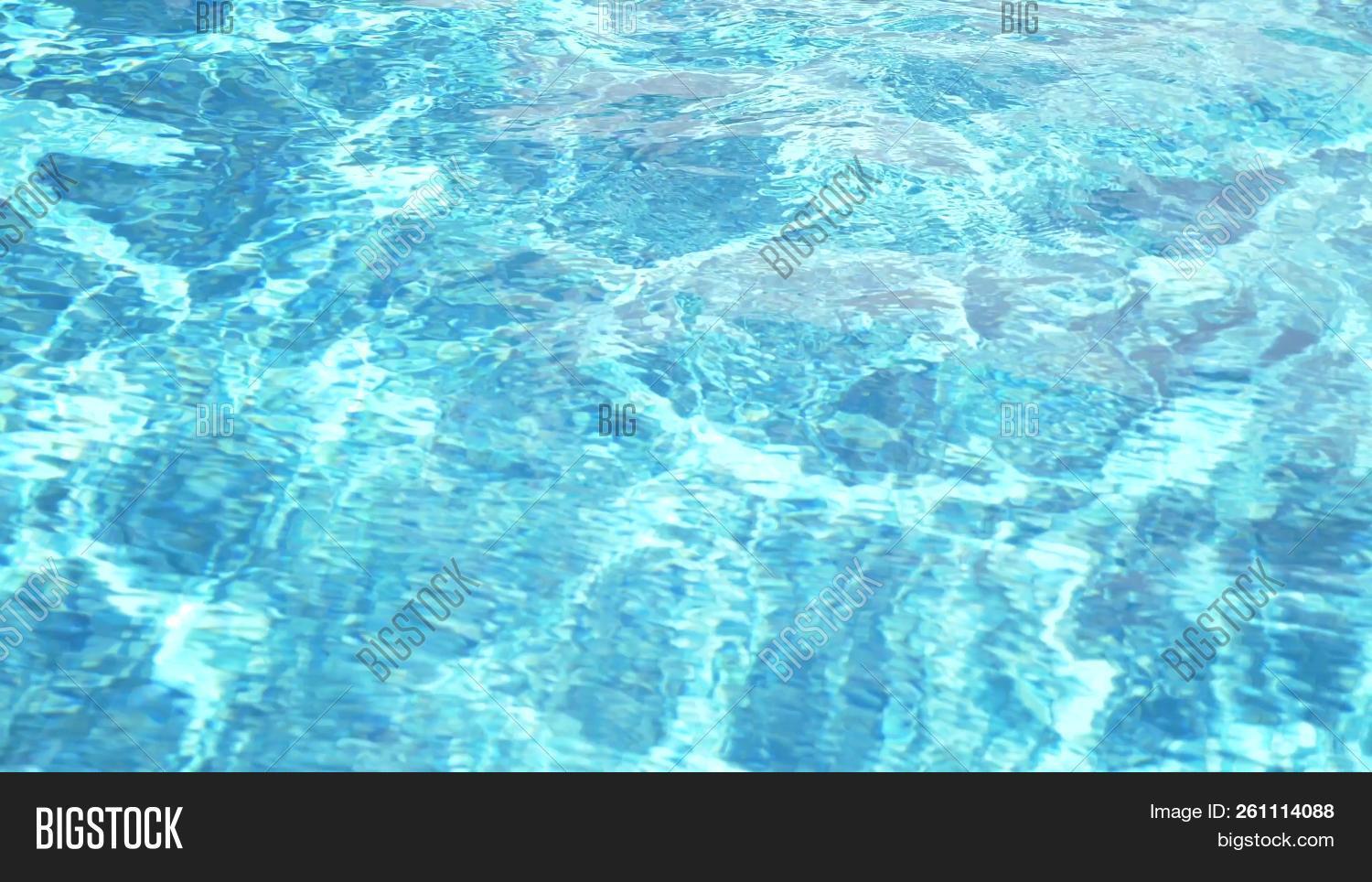 Sunny Pool Water Background. Transparent Beautiful Blue Water. Desktop ...