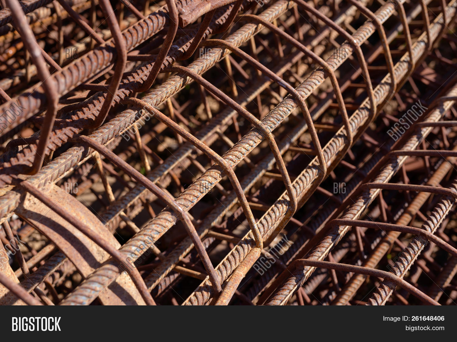 Reinforcing Steel Bar Background, Rebar For Concrete Construction Work ...