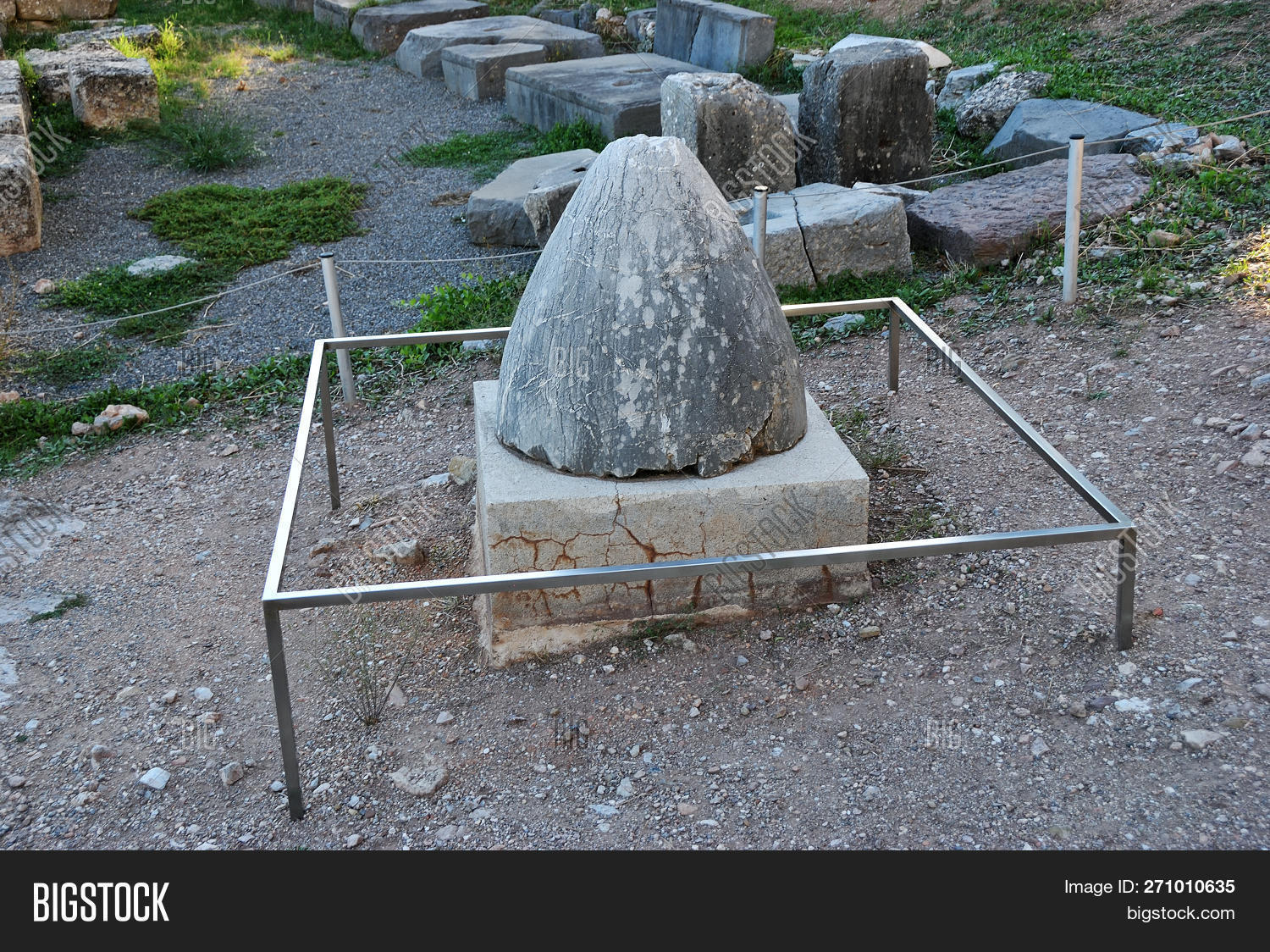 Famous Ancient Marble Navel Stone Also Known As Omphalos In Ancient ...