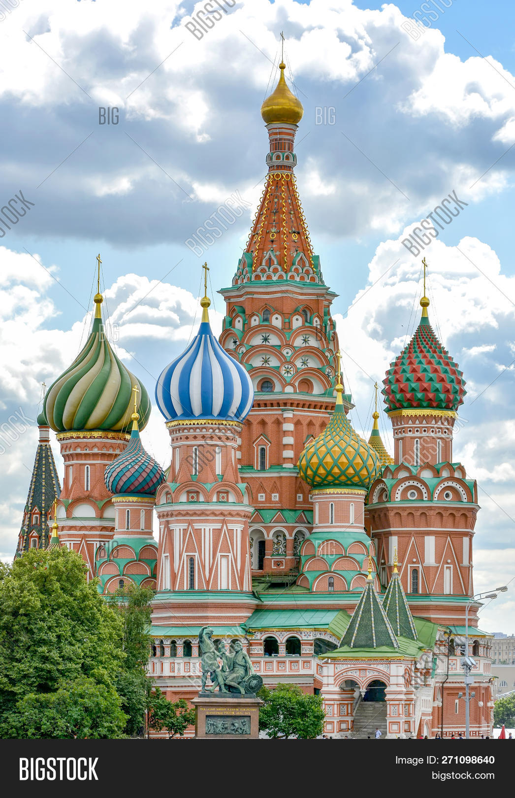 Cathedral Of St. Basil The Blessed In Moscow With Its Characteristic ...