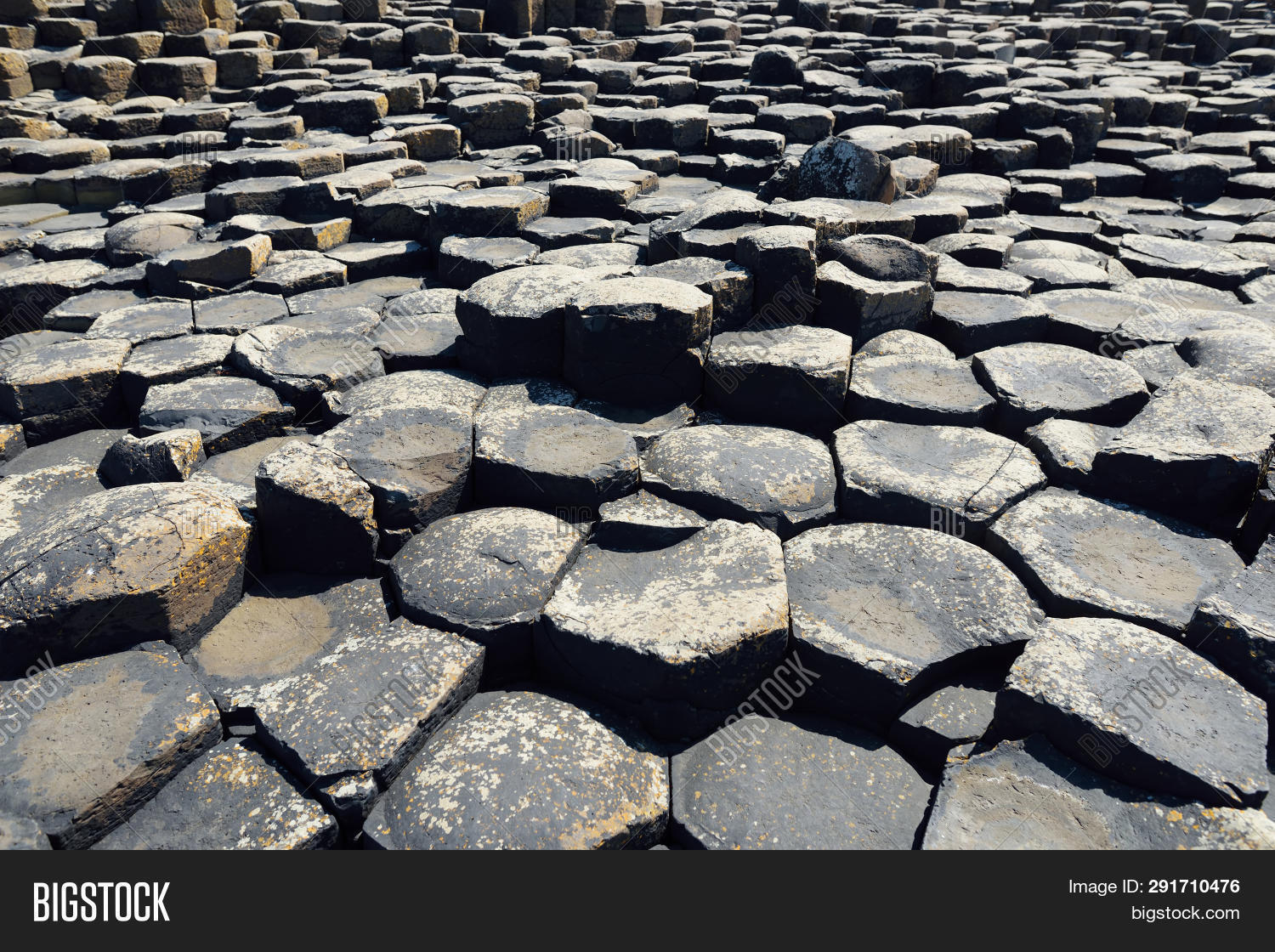 Giants Causeway, An Area Of Hexagonal Basalt Stones, Created By Ancient ...