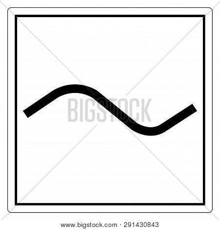 Alternating Current Ac Symbol Sign, Vector Illustration, Isolate On White Background Label ...
