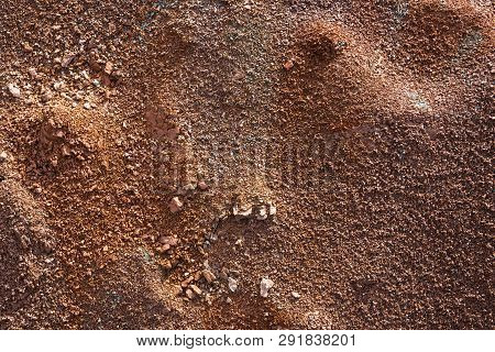 Red Earth Or Soil Background. Tropical Laterite Soil Background Of Red ...