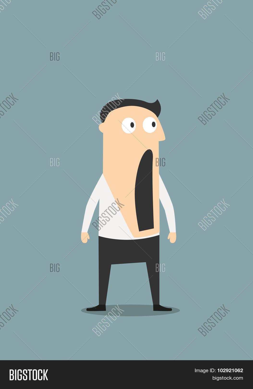 Shocked businessman with open mouth image & stock photo. 102921062
