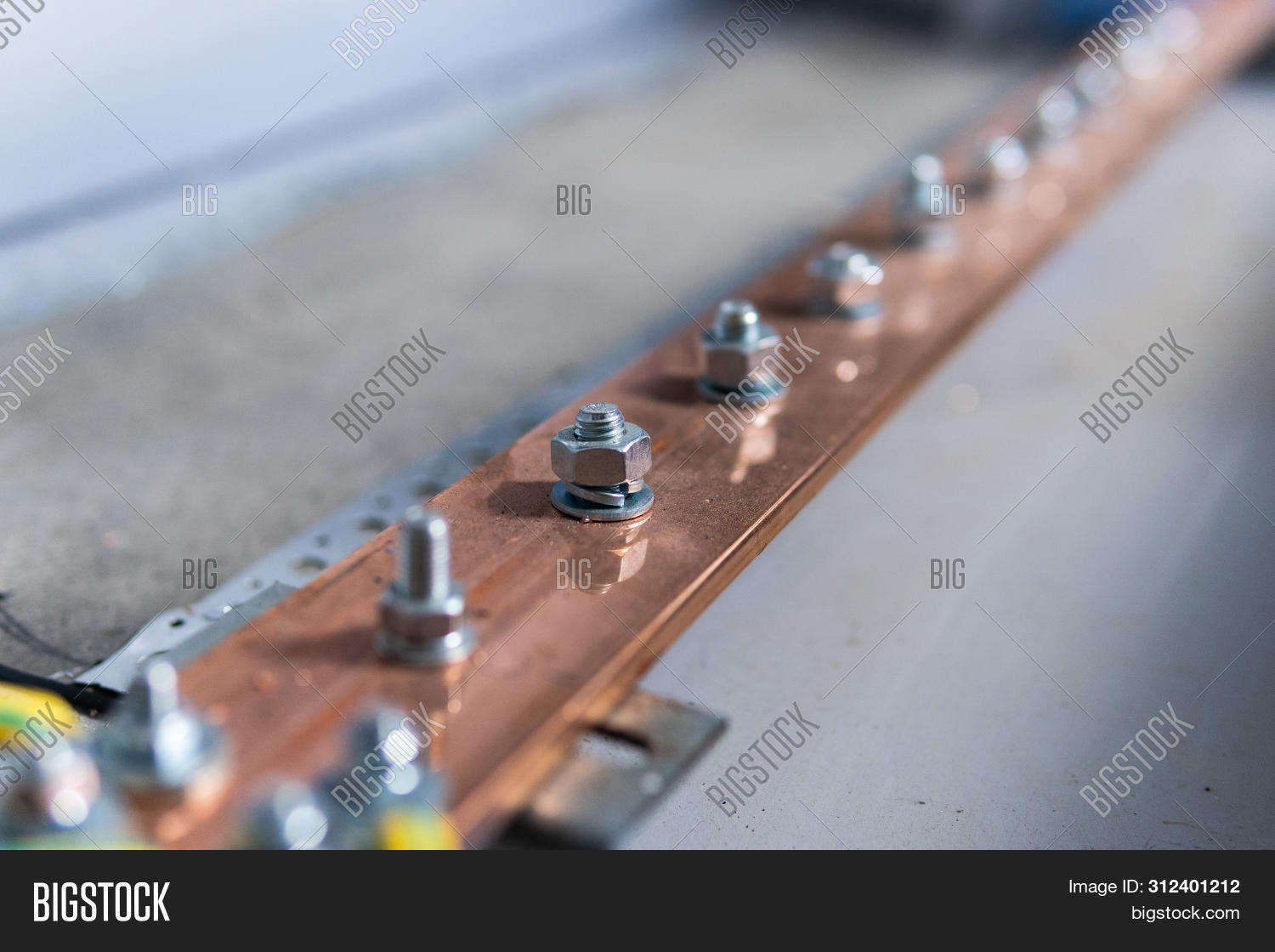 Electric Copper Bus Bars, Bolting The Live Parts Of The Transformer ...