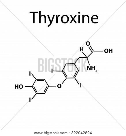The Chemical Molecular Formula Of The Hormone Thyroxine. Thyroid Hormone. Infographics ...