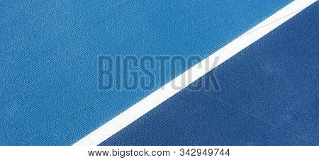 Colorful Sports Court Background. Top View Light Blue And Navy Blue ...