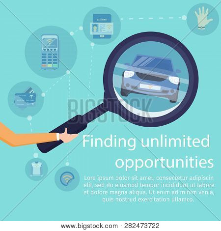 Finding Unlimited Opportunities With Nfc Technology Flat Vector Square ...