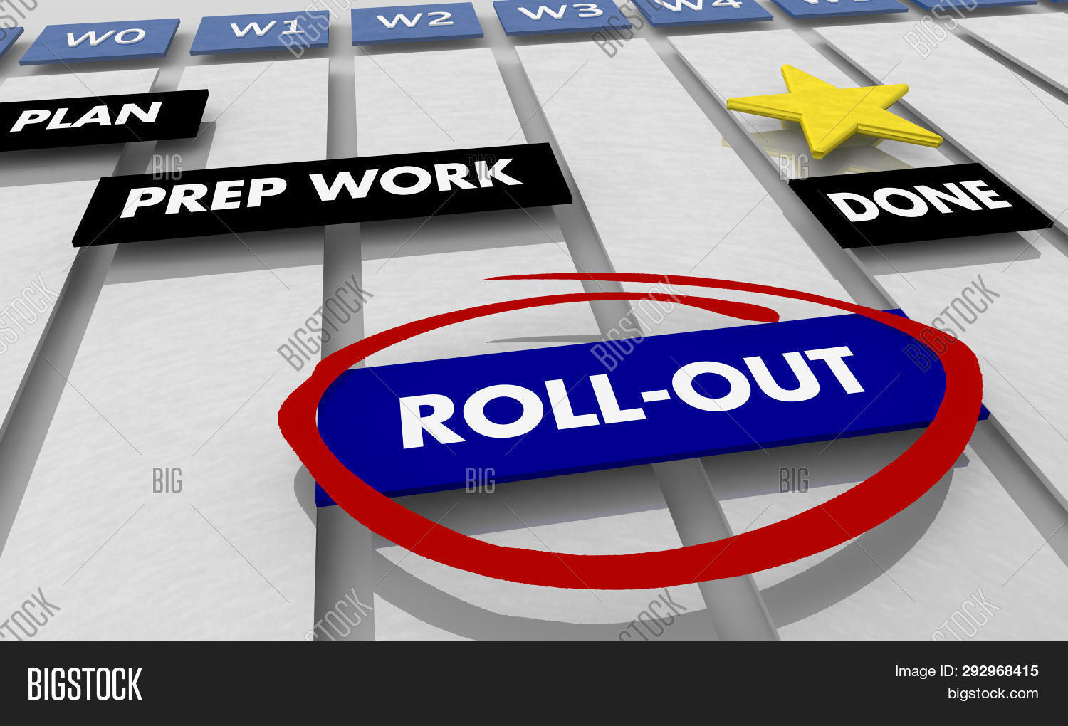 Rollout Implementation Execution Gantt Chart 3d Illustration image ...