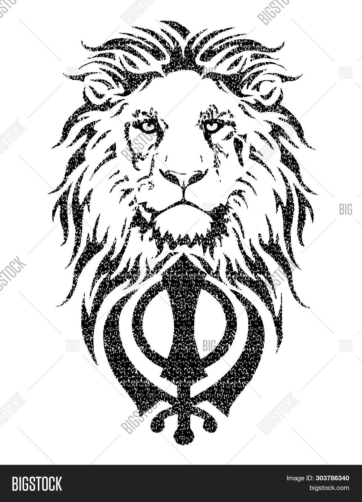 Khanda Is The Most Significant Symbol Of Sikhism, Decorated With A Lion ...