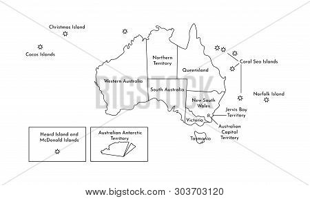 Vector Isolated Illustration Of Simplified Administrative Map Of ...