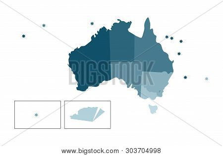 Vector Isolated Illustration Of Simplified Administrative Map Of ...