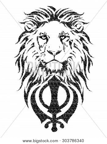 Khanda Is The Most Significant Symbol Of Sikhism, Decorated With A Lion ...