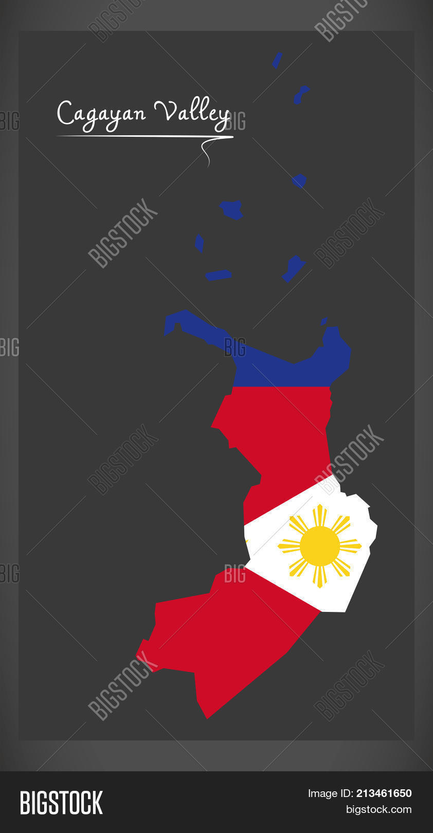 Cagayan Valley Map Of The Philippines With Philippine National Flag ...