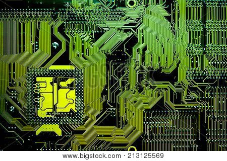 Circuit board. Electronic computer hardware technology. Motherboard digital chip. Tech science ...