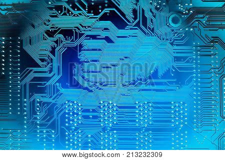 Circuit board. Electronic computer hardware technology. Motherboard digital chip. Tech science ...