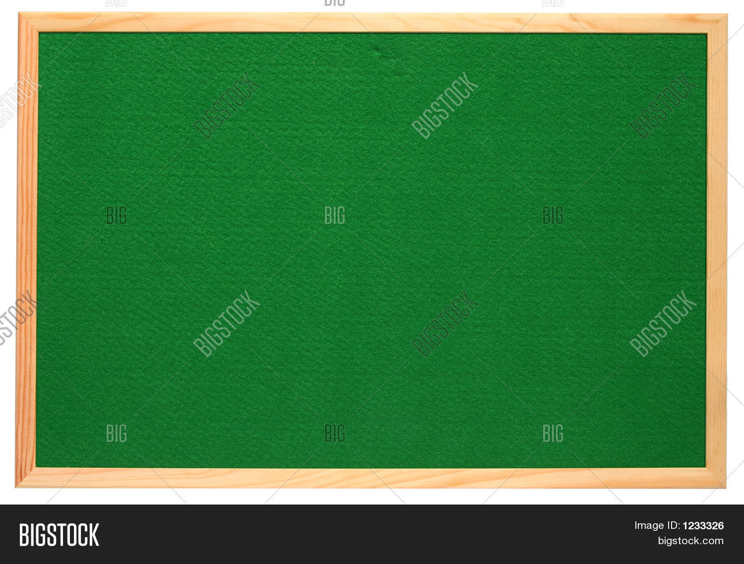Empty Green Felt Notice Board, Isolated On A White Background. image ...