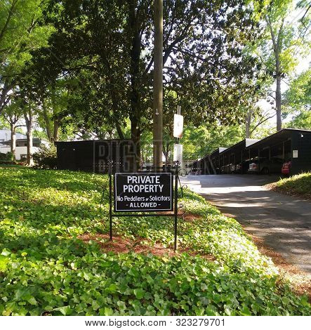 Vintage Hand-painted Private Property Sign: No Peddlers Or Solicitors ...